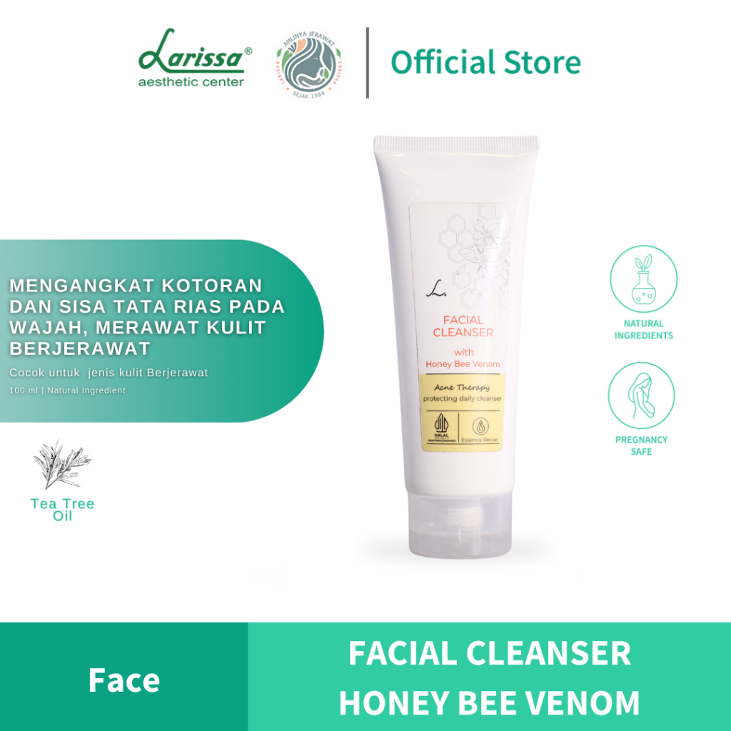 Jual Larissa - Facial Cleanser Honey Bee Venom Acne Therapy | Shopee ...