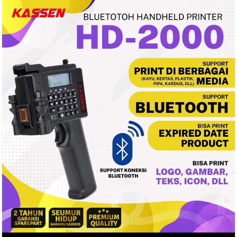 Jual KASSEN HD- 2000 PRINTER HANDHELD INKJET EXPRIRED DATE CONNECT ...