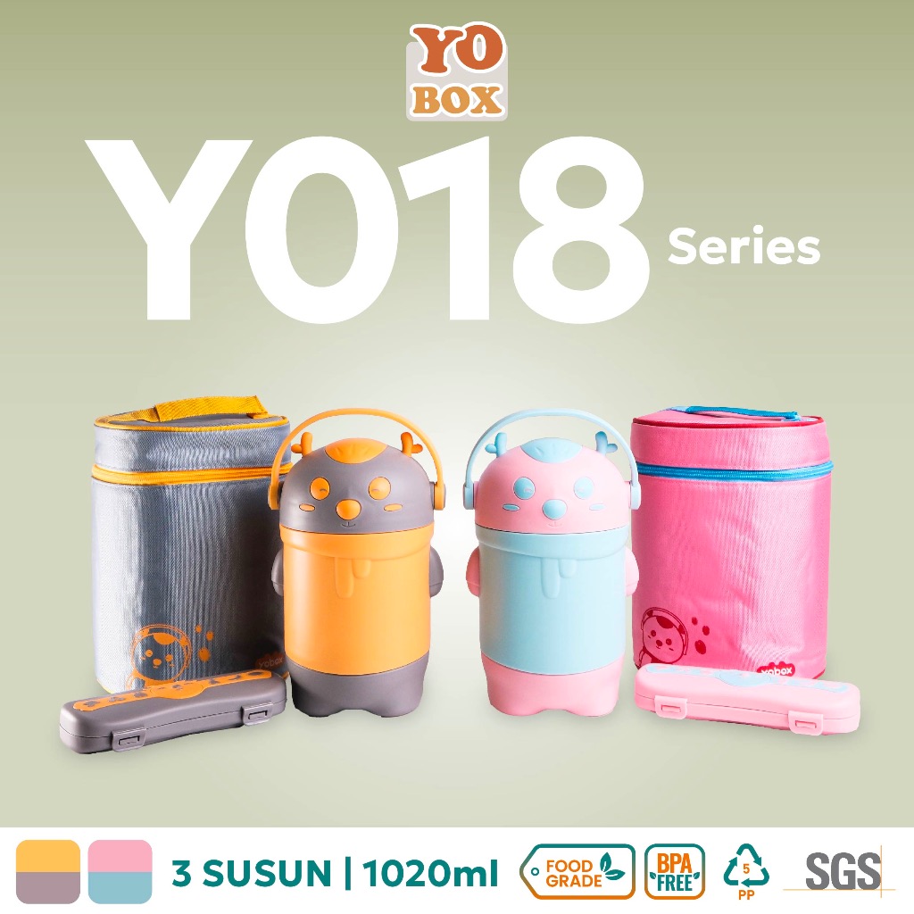 Jual YOBOX Rantang Tempat Makan Stainless 304 bento kids 3 susun model ...