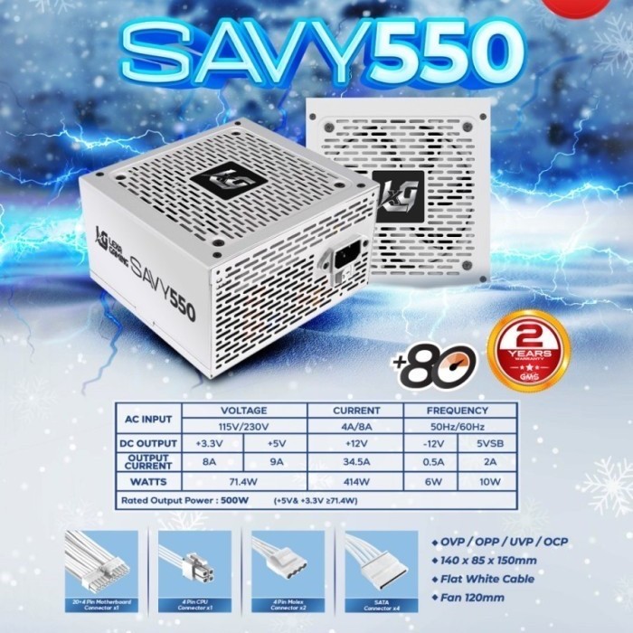 Jual HOSE PSU SAVY 550 WHITE 500 WAT+80 GARANSI | Shopee Indonesia