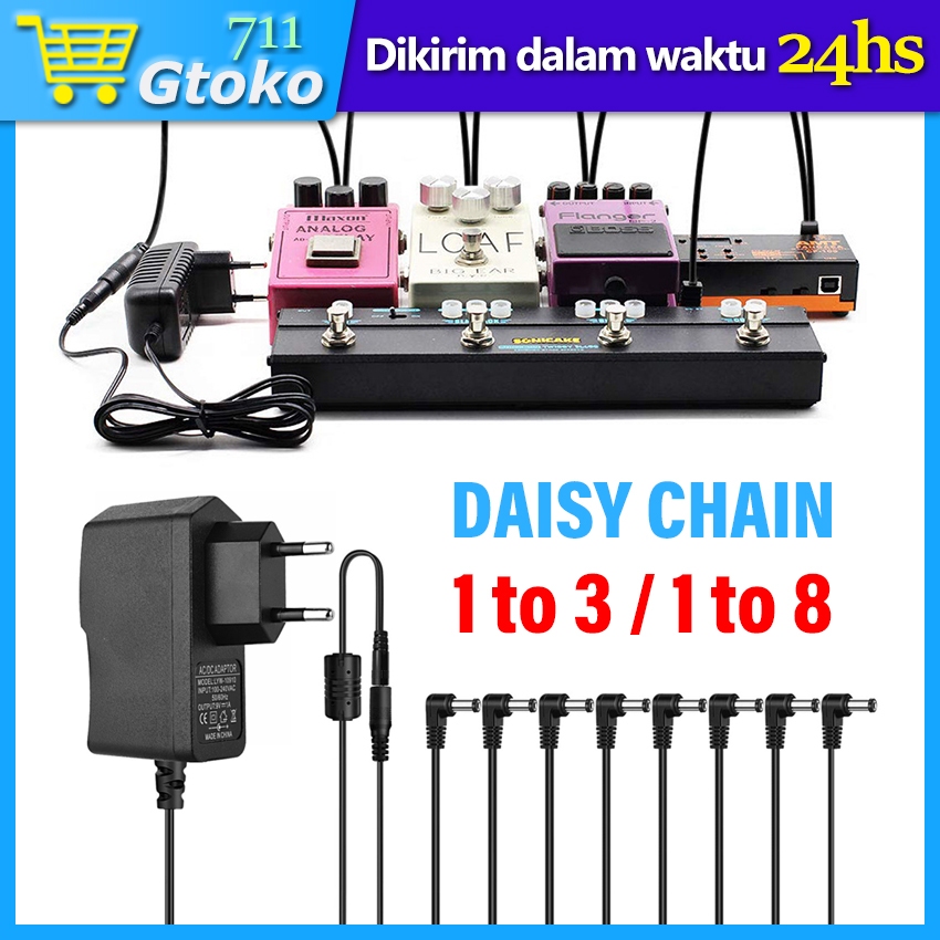 Jual Daisy Chain Extension Power Adaptor Kabel Adapter Pedal Efek Gitar ...