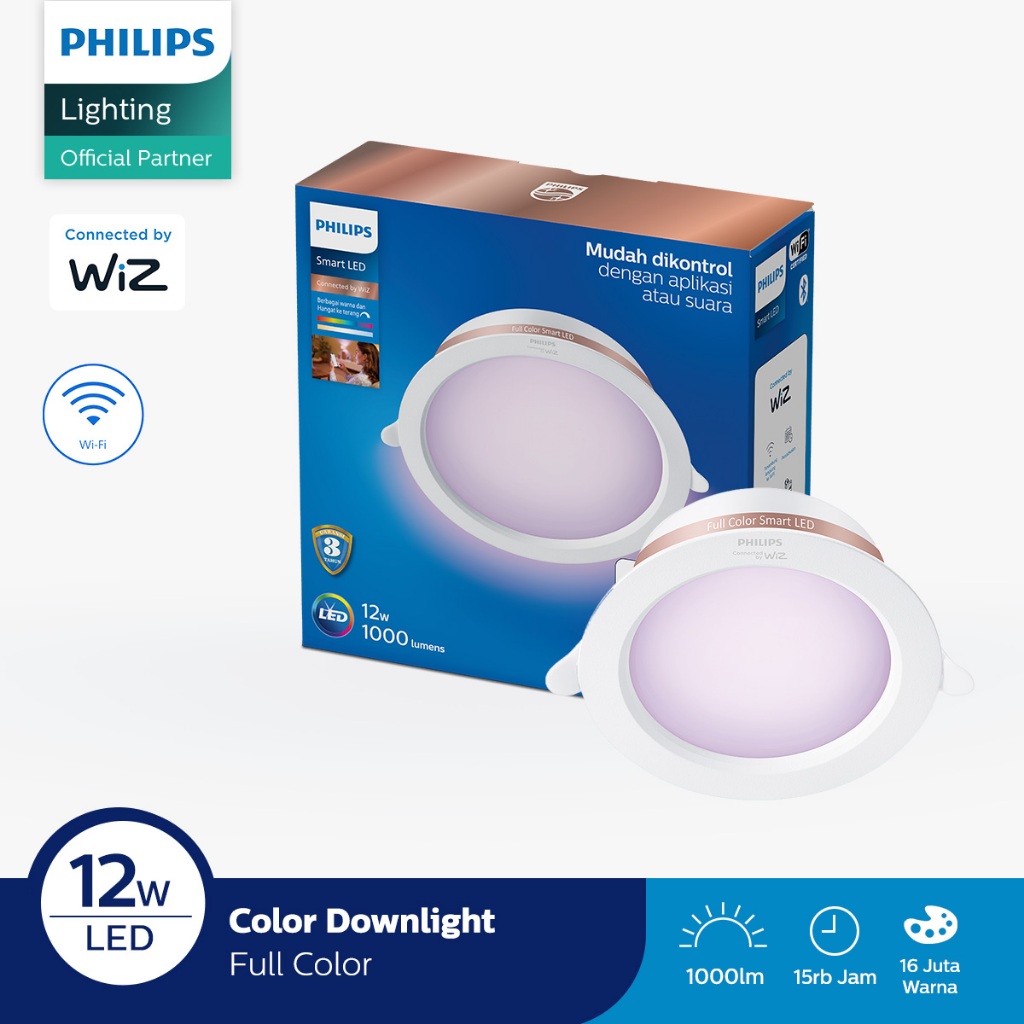 Jual Philips Lampu Smart WiFi Downlight 12W Tunable White and Color | Shopee Indonesia