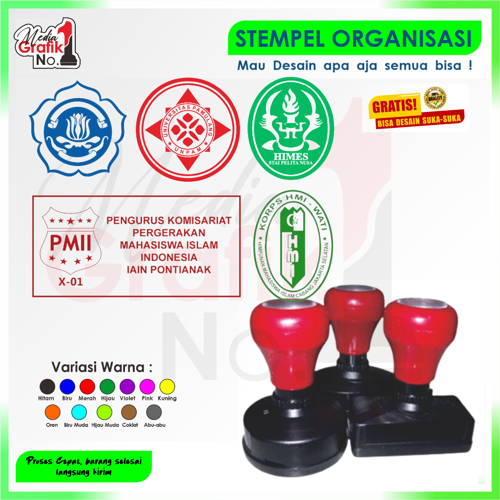 Jual COD Stempel Organisasi / Stempel Kampus / Stempel pendidikan / Stempel PMII HMI Mahasiswa ...