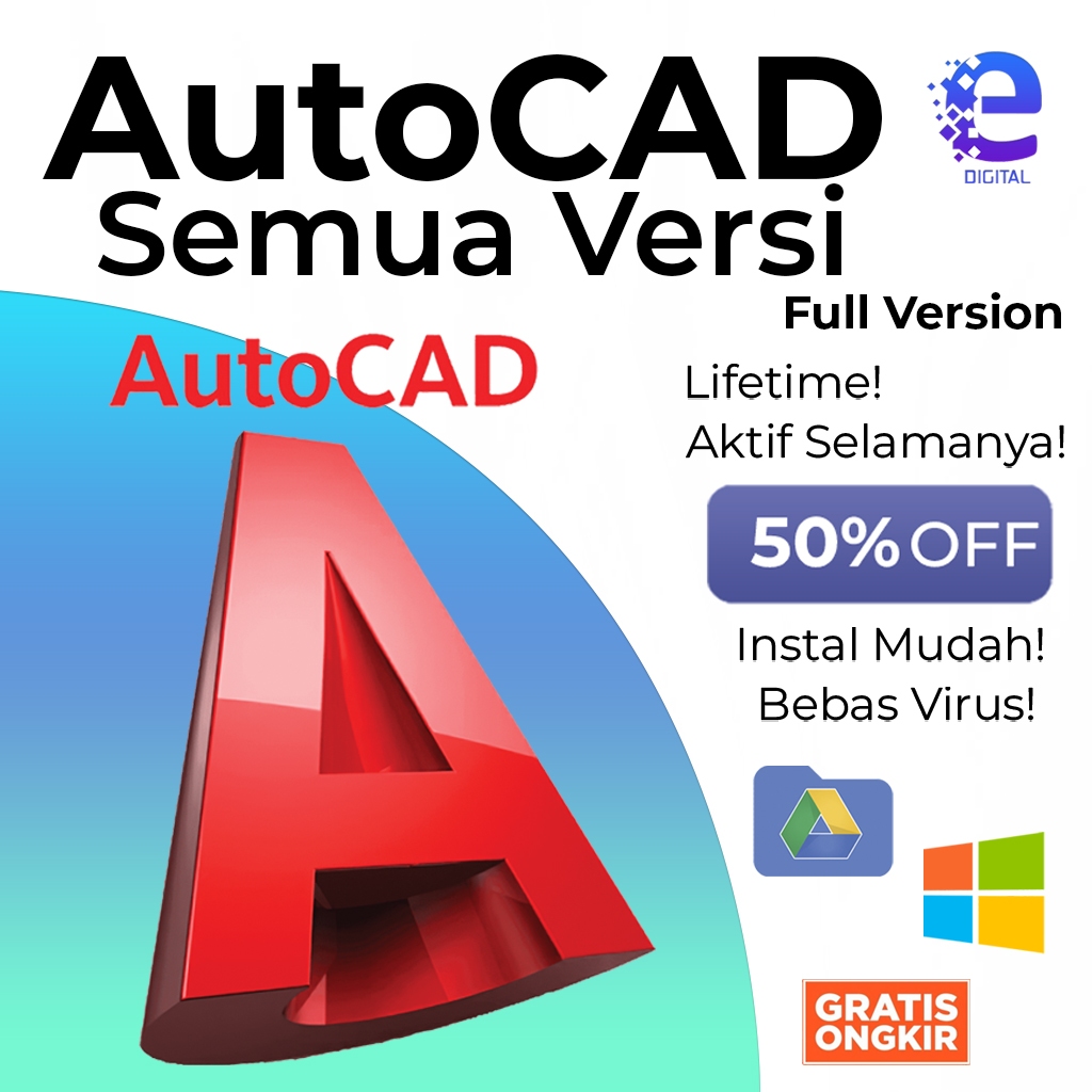 Jual AutoCAD All Version 2013-2023 Full Software Architecture | Shopee ...