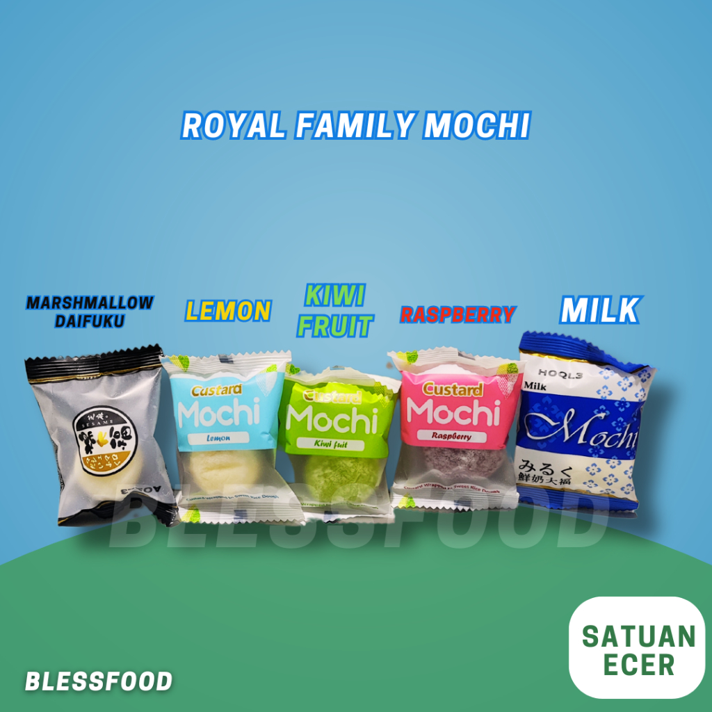 Jual Royal Family Mochi Custard Halal Isi Lemon/Raspberry/Kiwi/Banana ...