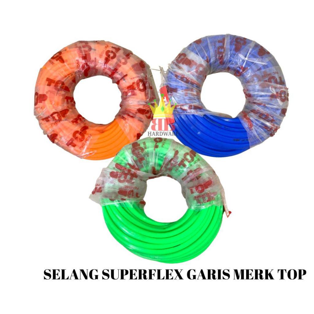 Jual SELANG SUPERFLEX GARIS MERK TOP 1/2 INCH - 50 METER / SELANG ...