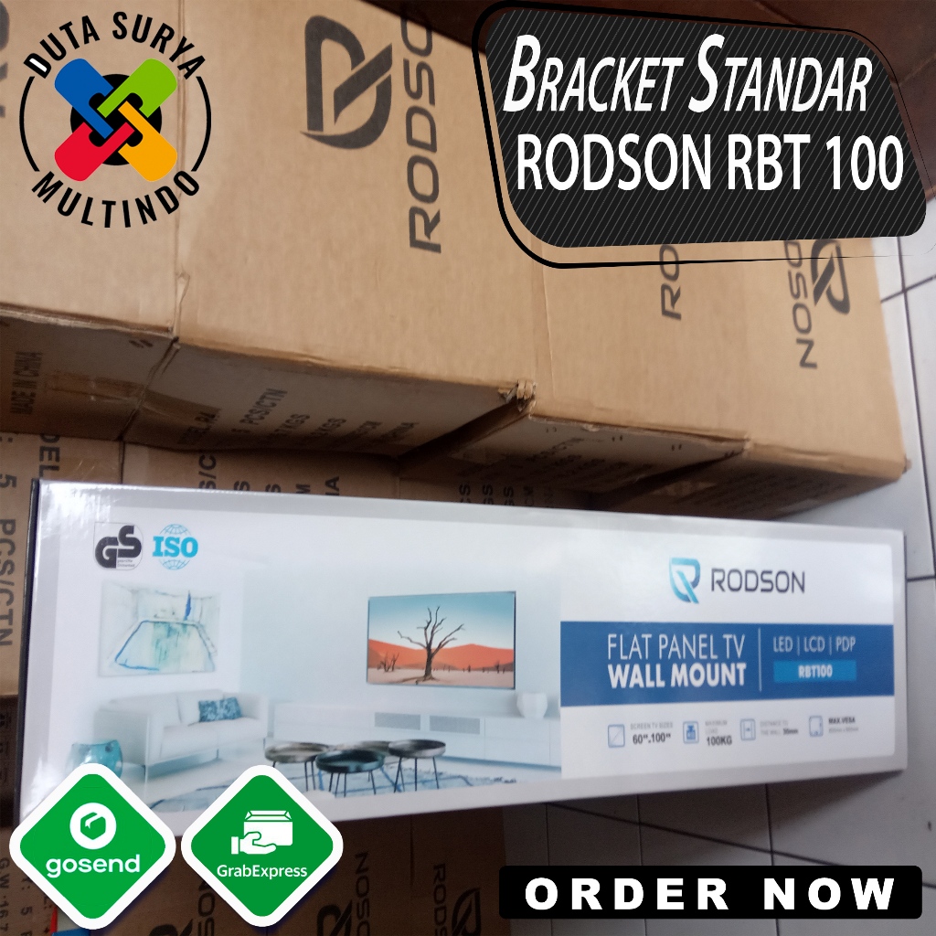 Jual bracket braket breket tv standar rodson RBT100 untuk ukuran 60 ...