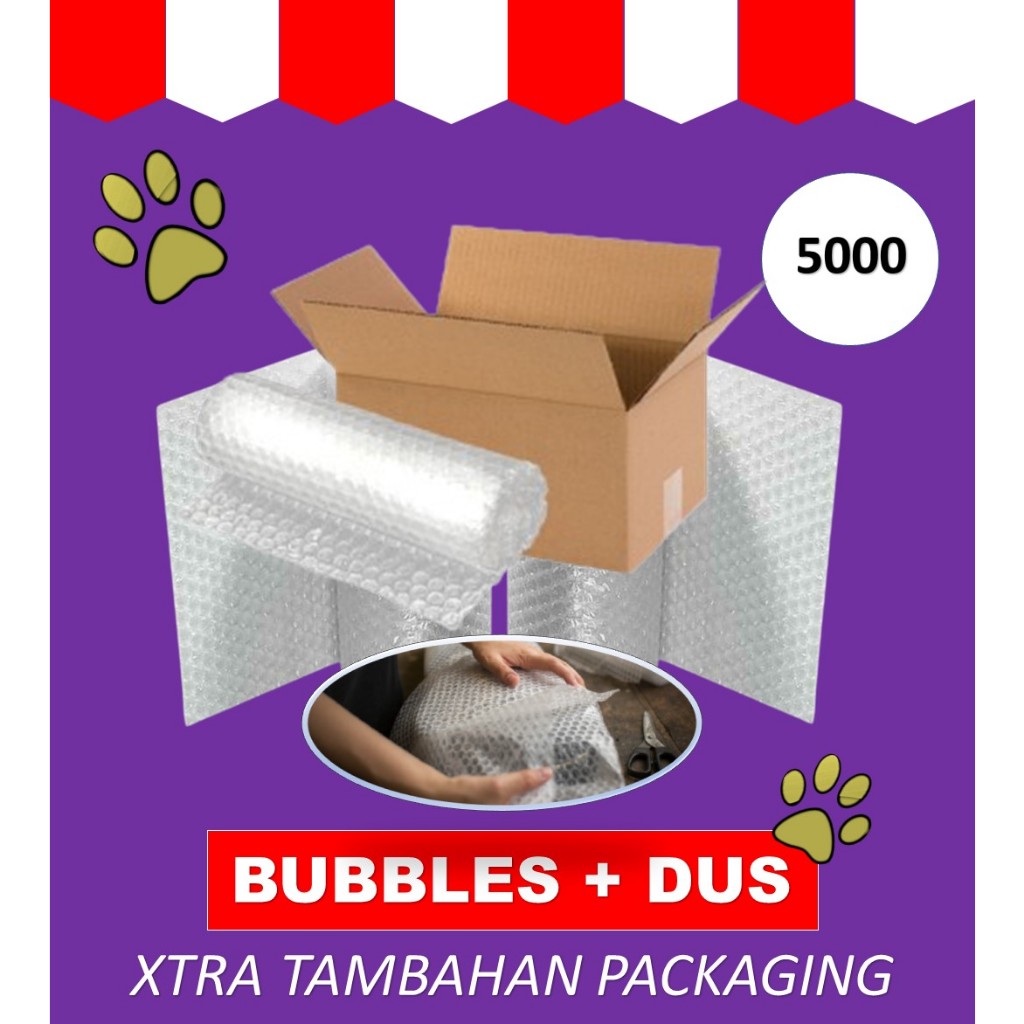 Jual Pembungkus kado & Kemasan Paket | packaging EXTRA BUBBLES + DUS | Shopee Indonesia