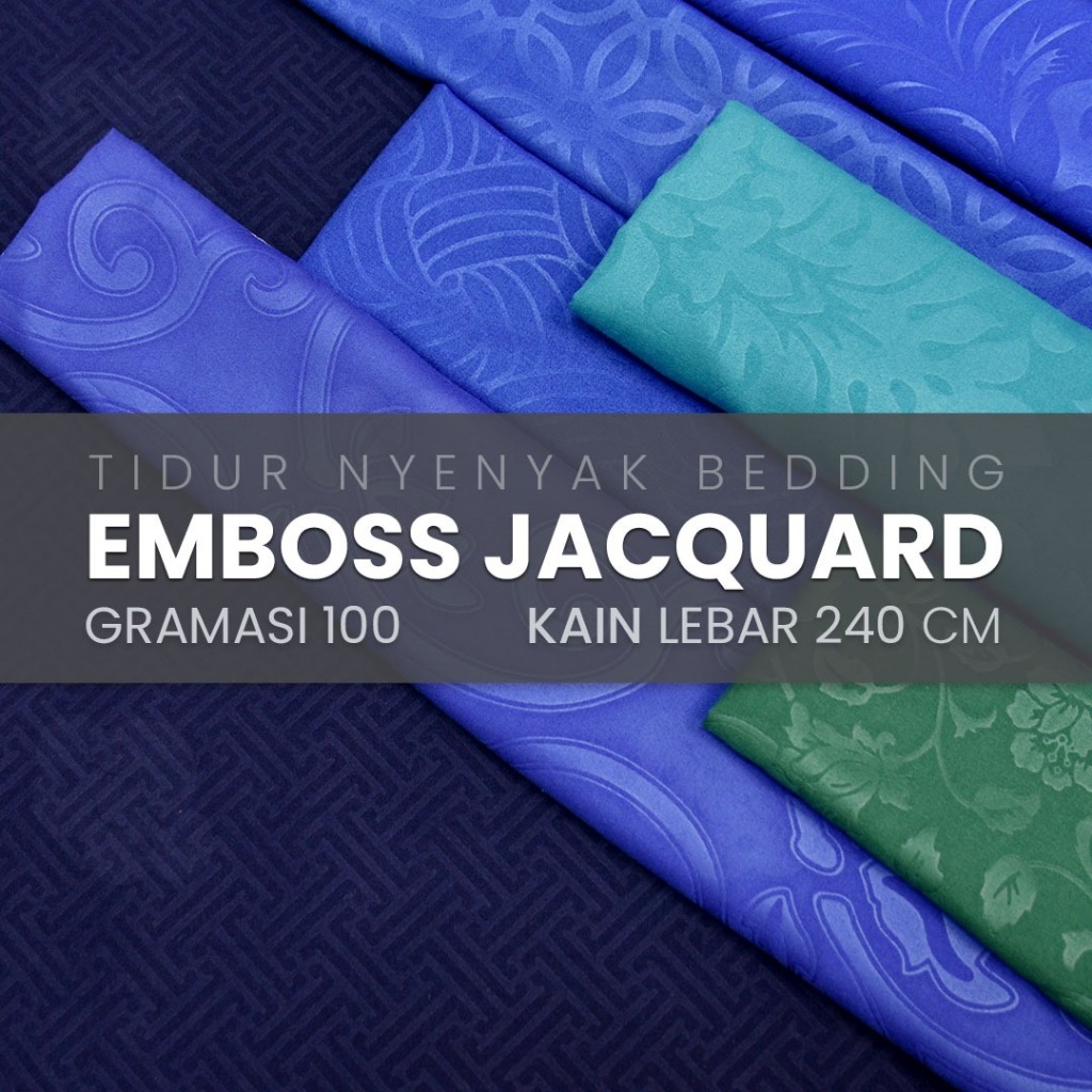 Jual KAIN METERAN EMBOSS TEBAL TIMBUL JACQUARD JASMINE RED BLUE ARMY ...
