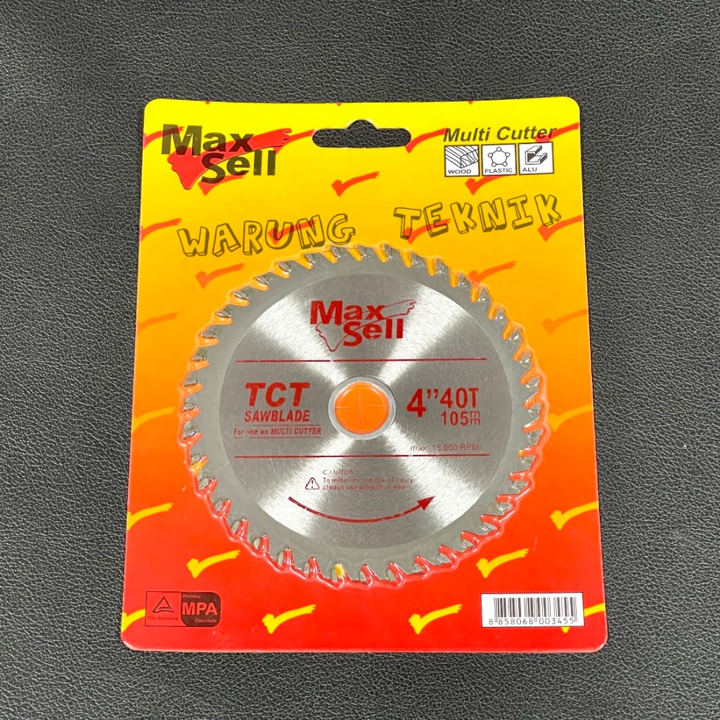Jual MAXSELL TCT SAW BLADE MULTI CUTTER 4" X 40T FOR WOOD PLASTIC ...