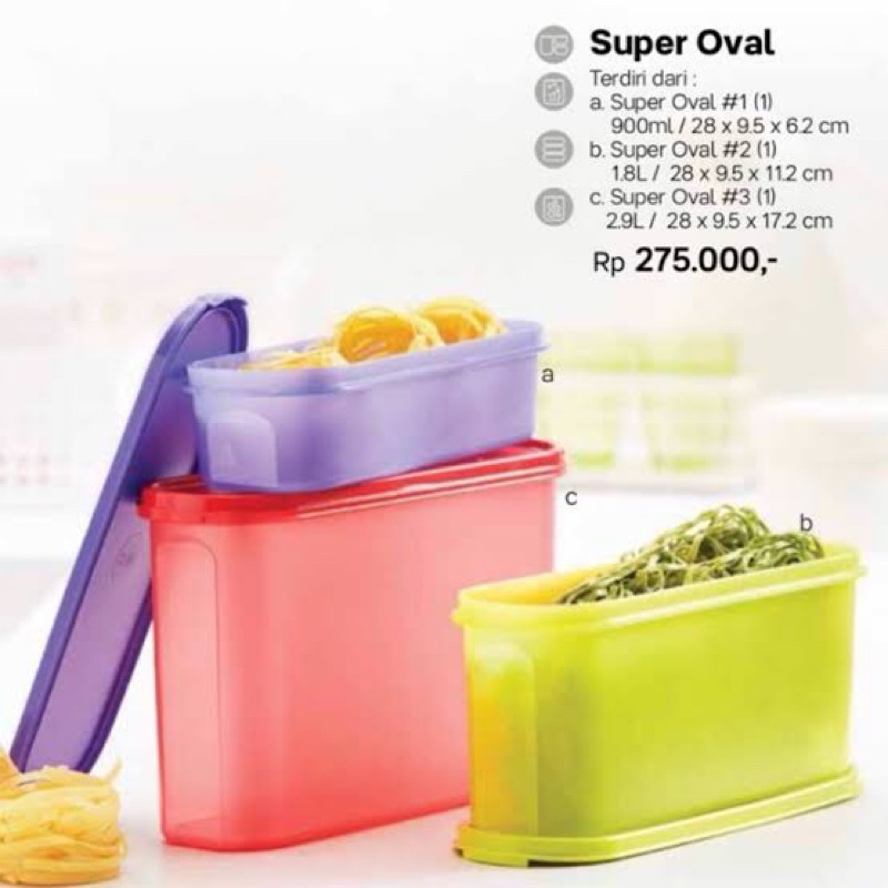 Jual Tupperware Super Oval limited edition set | Shopee Indonesia