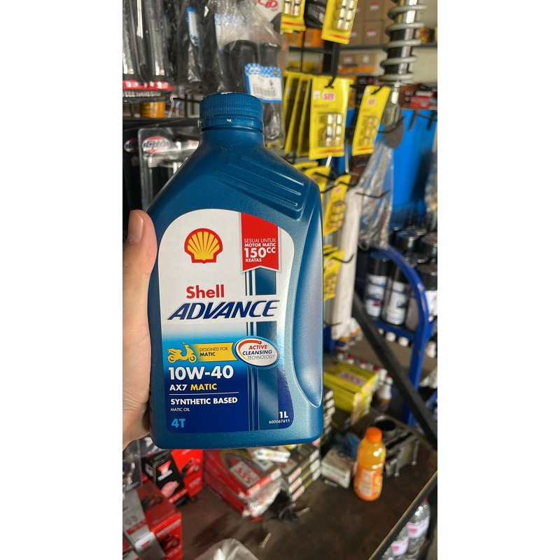 Jual Oli Shell Advance AX7 SC 10W40 1L untuk Motor Matic | Shopee Indonesia
