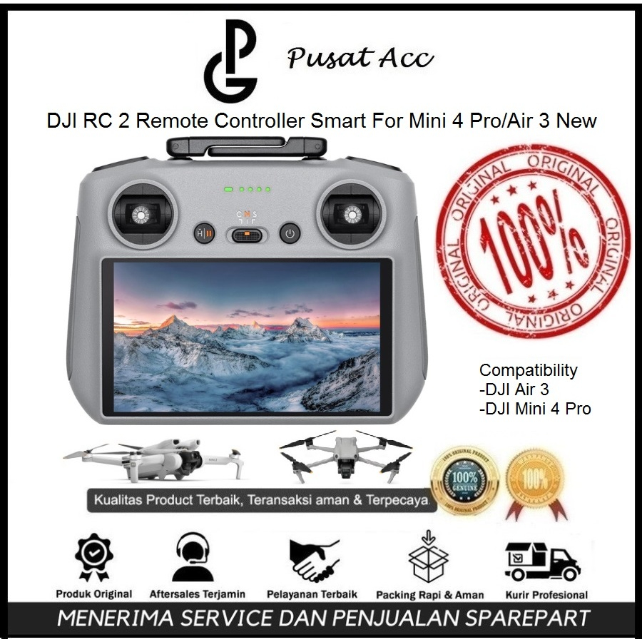 Jual Dji RC 2 Remote Controller - Smart Controller Remote RC 2 Air 3 Mini 4 Pro New Original ...
