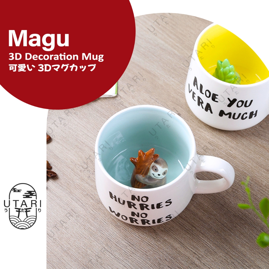 Jual UTARI - MAGU Mug Keramik Motif Kartun Lucu/ Cute Cartoon Ceramic ...