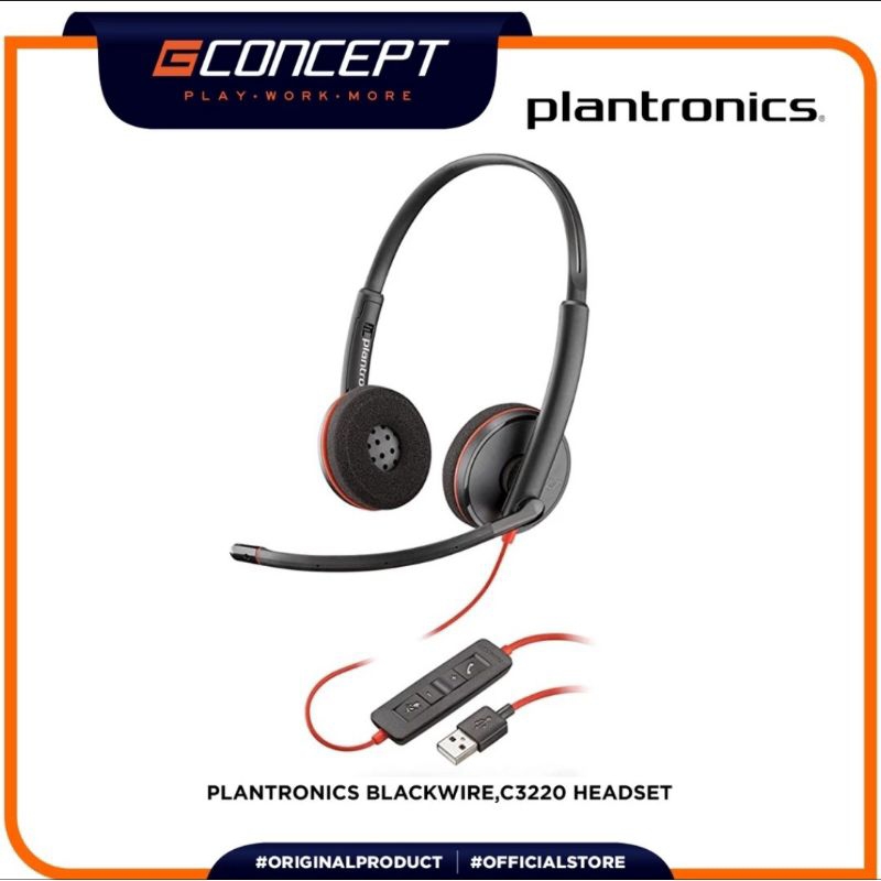 Jual Poly / Plantronic Blackwire, C3220 Headset ORIGINAL | Shopee Indonesia