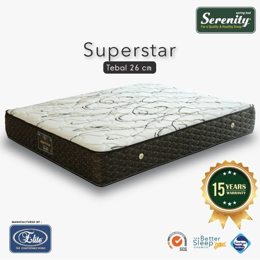 Jual Kasur Serenity Superstar by Elite Springbed (mattress only ...