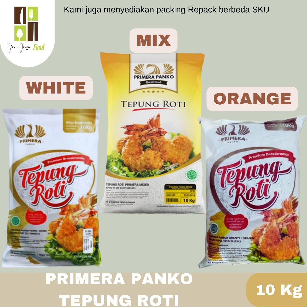 Jual Primera Panko Tepung Roti / Bread Crumbs Mix / White / Orange ...