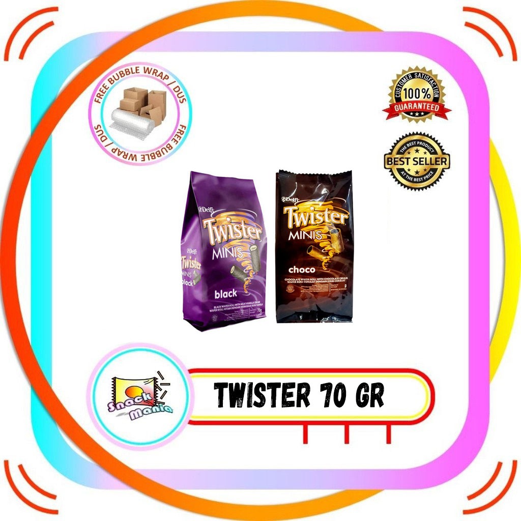 Jual Delfi Twister Minis Black Vanilla - Choco Wafer Roll 70 gr ...