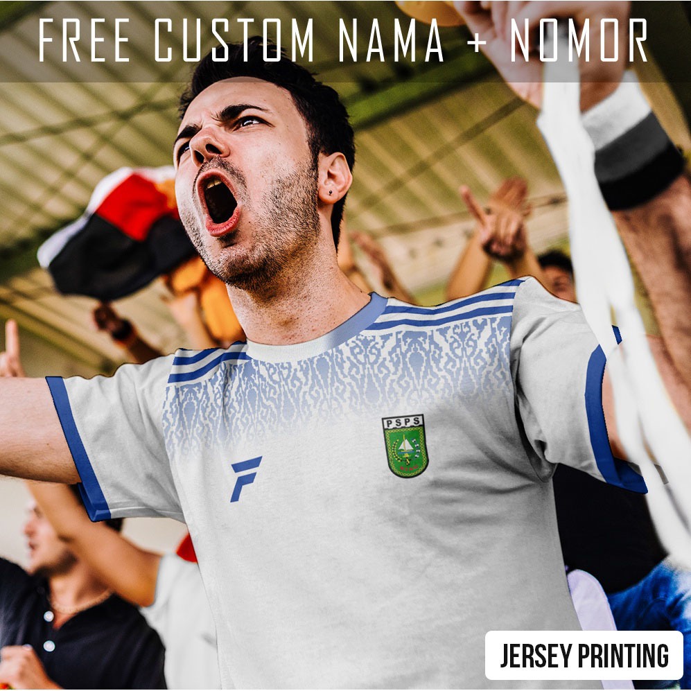 Jual Kaos Bola Jersey PSPS Riau Klub Strip Garis Baju Custom Nama dan ...