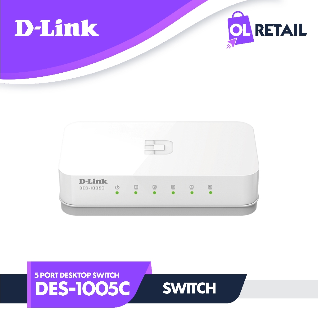 Jual D-Link DES-1005C Switch 5 Port 10/100 Mbps Ethernet | Shopee Indonesia