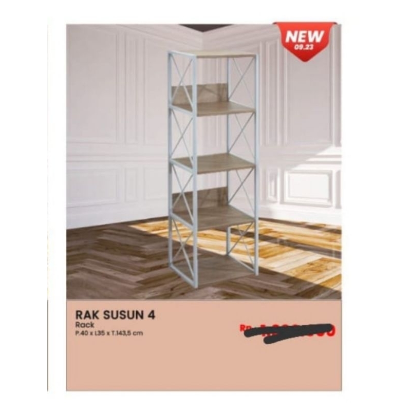 Jual rak susun 4 tingkat, rak susun kekinian, rak susun modern ukuran ...