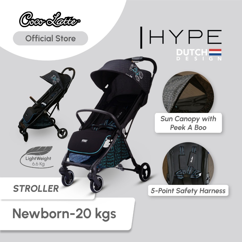 Jual COCOLATTE | HYPE Auto-Fold Compact Stroller | Shopee Indonesia
