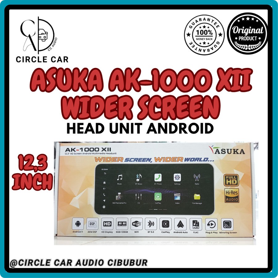 Jual HEADUNIT ANDROID ASUKA AK-1000 XII WIDE SCREEN 12 INCH | Shopee ...