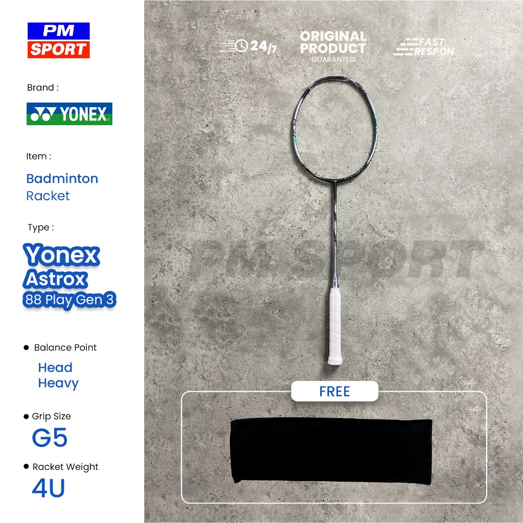 Jual RAKET BADMINTON / BULUTANGKIS YONEX ASTROX 88 PLAY 88PLAY NEW GEN III ORIGINAL | Shopee ...