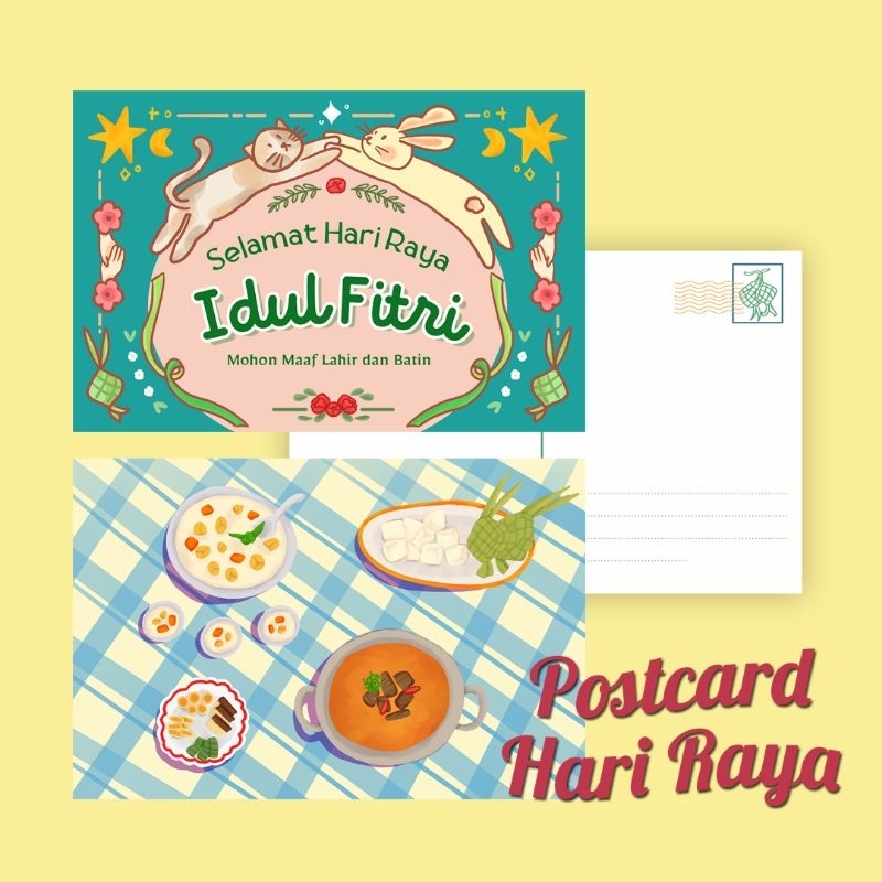 Jual Postcard Hari Raya Idul Fitri | kartu pos kartu ucapan greeting ...