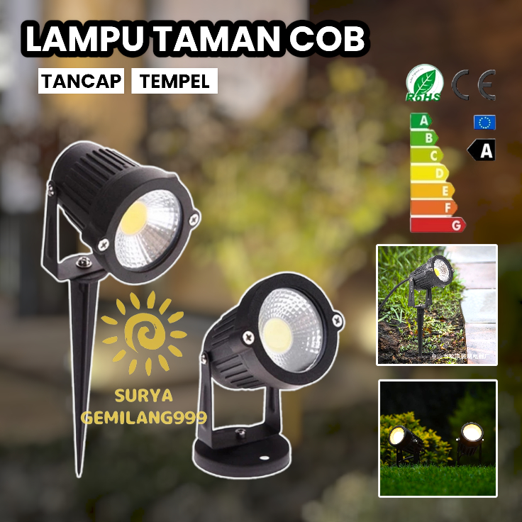 Jual LAMPU TAMAN LED COB 6 WATT/ 6 MATA / LAMPU SOROT TAMAN / LAMPU ...