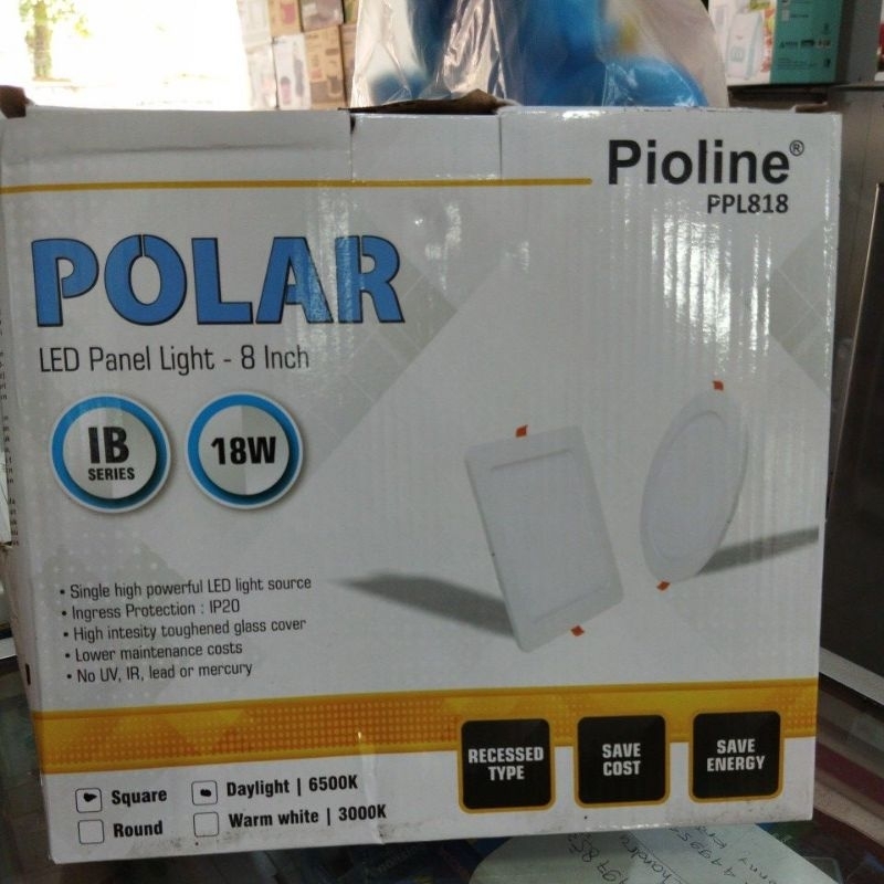 Jual Lampu Downlight LED Pioline 18W Bulat/ Kotak 18 watt LED Panel ...