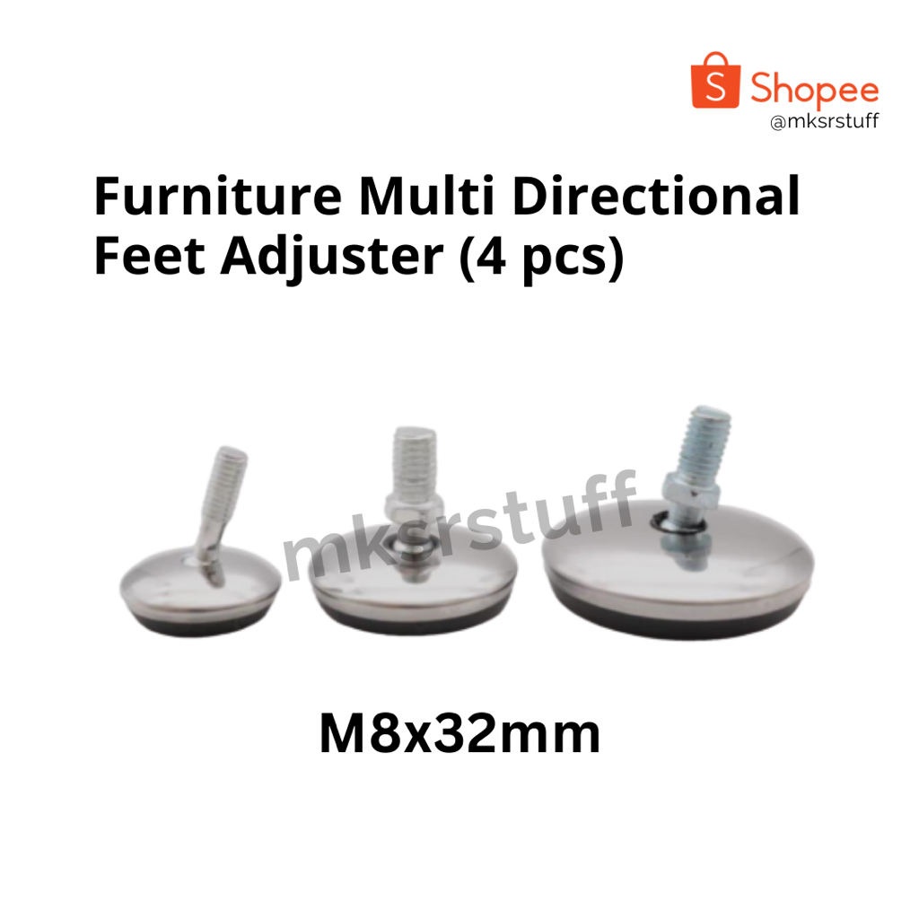 Jual (4pcs) Furniture Feet Adjuster Pad Multi Directional | Shopee ...
