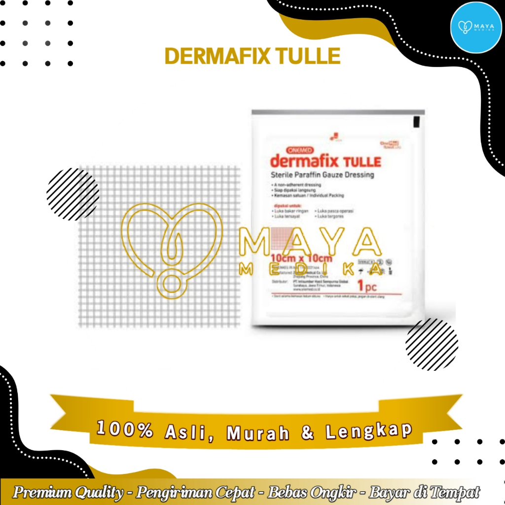 Jual Dermafix Tulle 10 x 10 Cm Paraffin Gauze Box Onemed | Shopee Indonesia