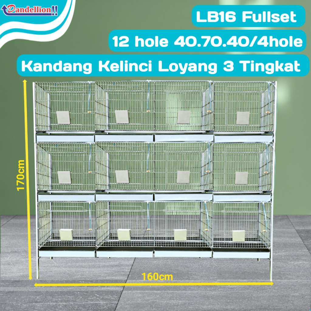 Jual Kandang Hewan peliharaan | Kandang Kelinci Galvanis | Rabbit Cage LB16 3 tingkat | Shopee ...