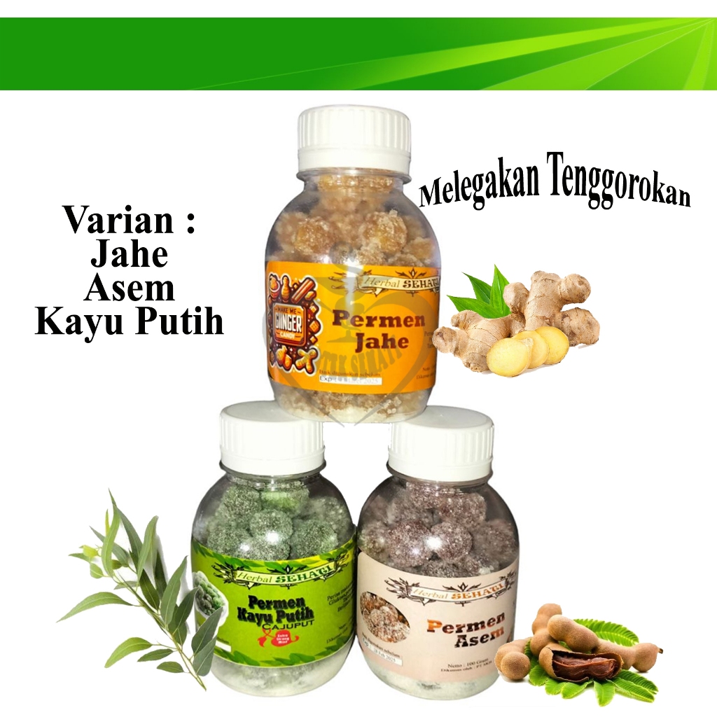 Jual Permen Sehati Kayu Putih Jahe Asem Candy Herbal Melegakan ...