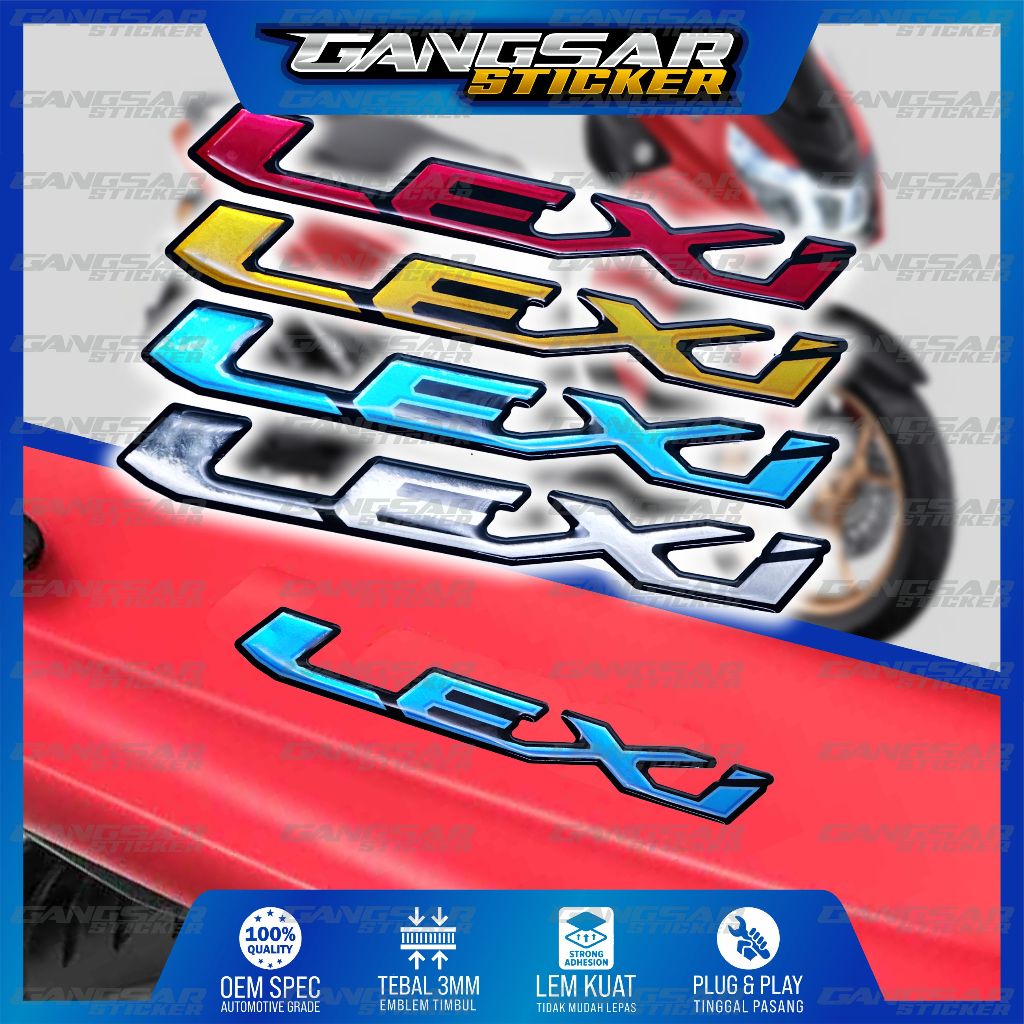 Jual Emblem yamaha lexi / emblem timbul yamaha lexi / emblem titanium ...