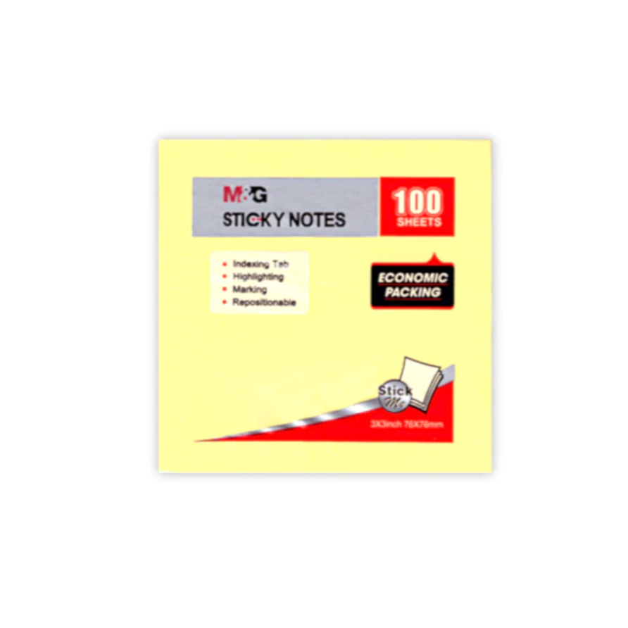 Jual Sticky Note M&G 3x3" 654 Yellow[Per 1 Pad] | Shopee Indonesia