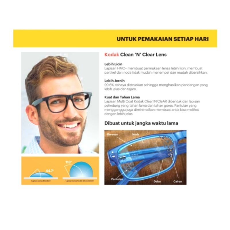 Jual Lensa Kacamata Progresif Kodak Evoblue Bluechromic night vision ...