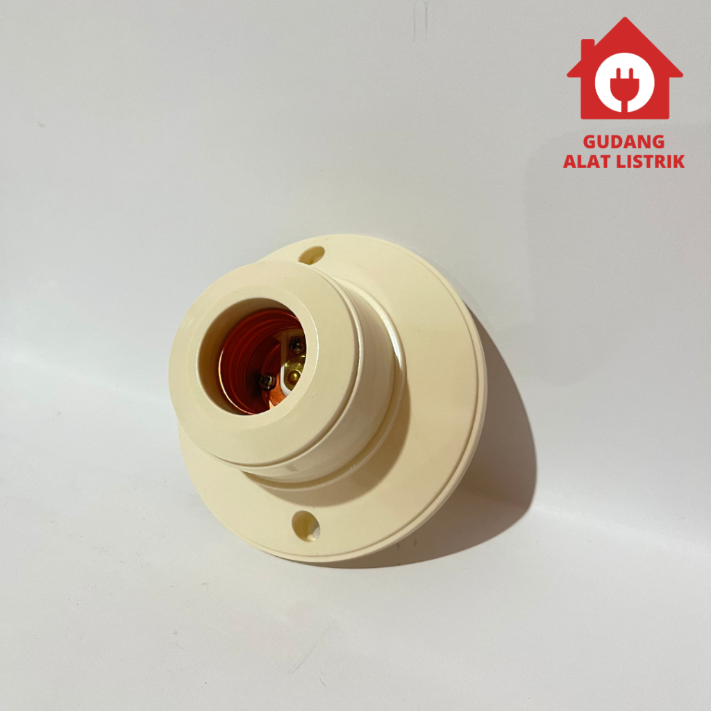 Jual Fitting Lampu Plafon Morgen / Fitting Lampu Tempel Bulat Cream ...