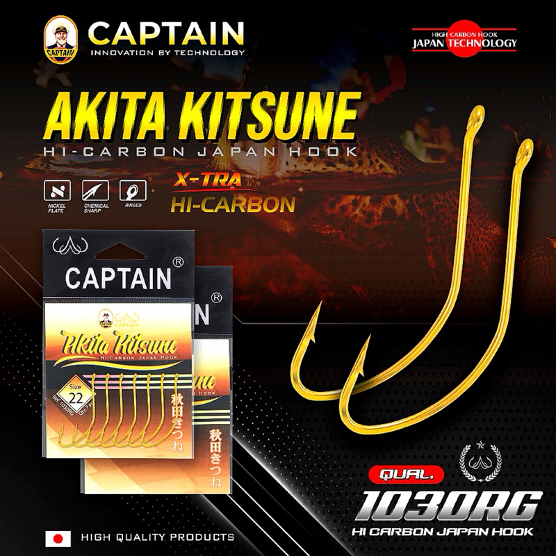 Jual MATA KAIL PANCING CAPTAIN AKITA KITSUNE 1030RG ( GOLD ) | Shopee ...