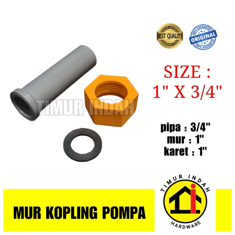 Jual Water Mur Kopling Sanyo komplit 1" ( MUR PVC ) | Shopee Indonesia