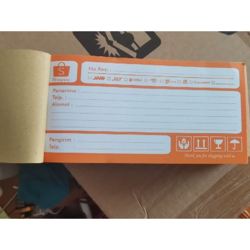 Jual Label Pengiriman Shopee isi 100 lembar / Label Pengiriman Shopee ...