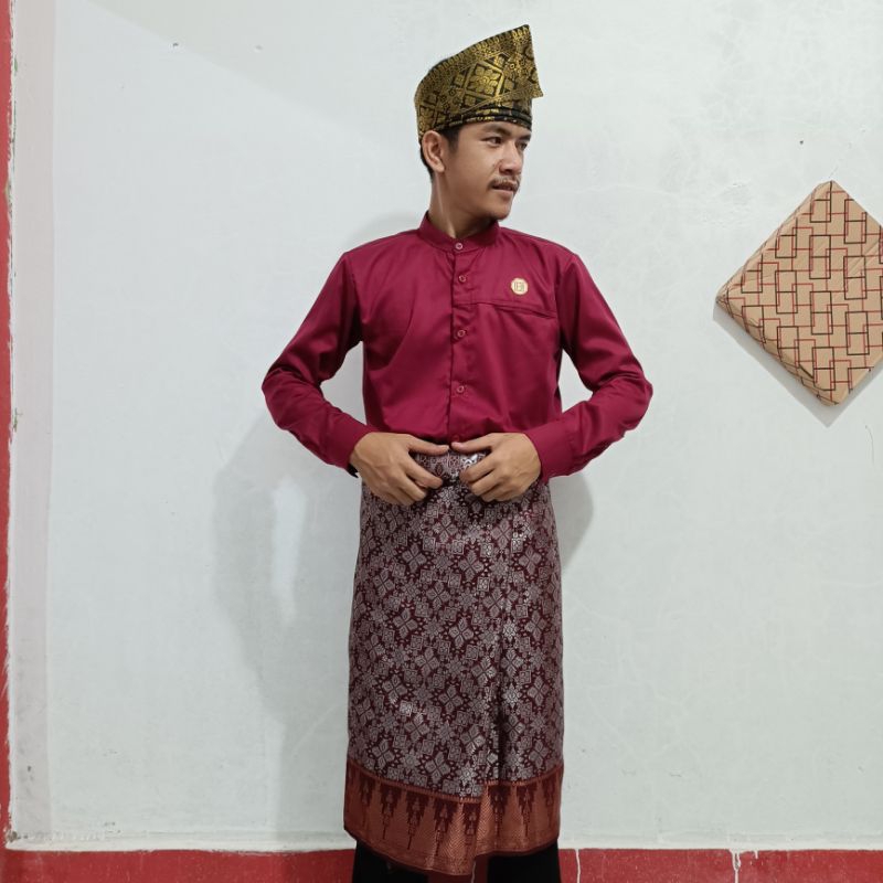 Jual kain sarung pria/ kain songket Melayu/ sampin Melayu/ | Shopee ...