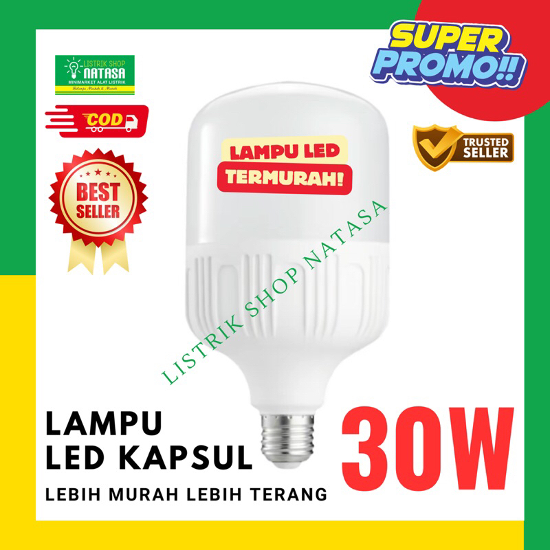 Jual Lampu Led Kapsul Tabung 30W Watt Cahaya Putih Emergency Neon Bohlam Rumah Kamar Tidur Strip ...