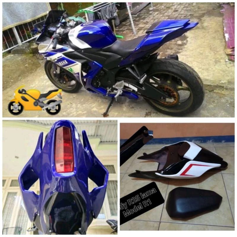 Jual Bodi belakang Yamaha R25 v1 custom model R1 | Shopee Indonesia