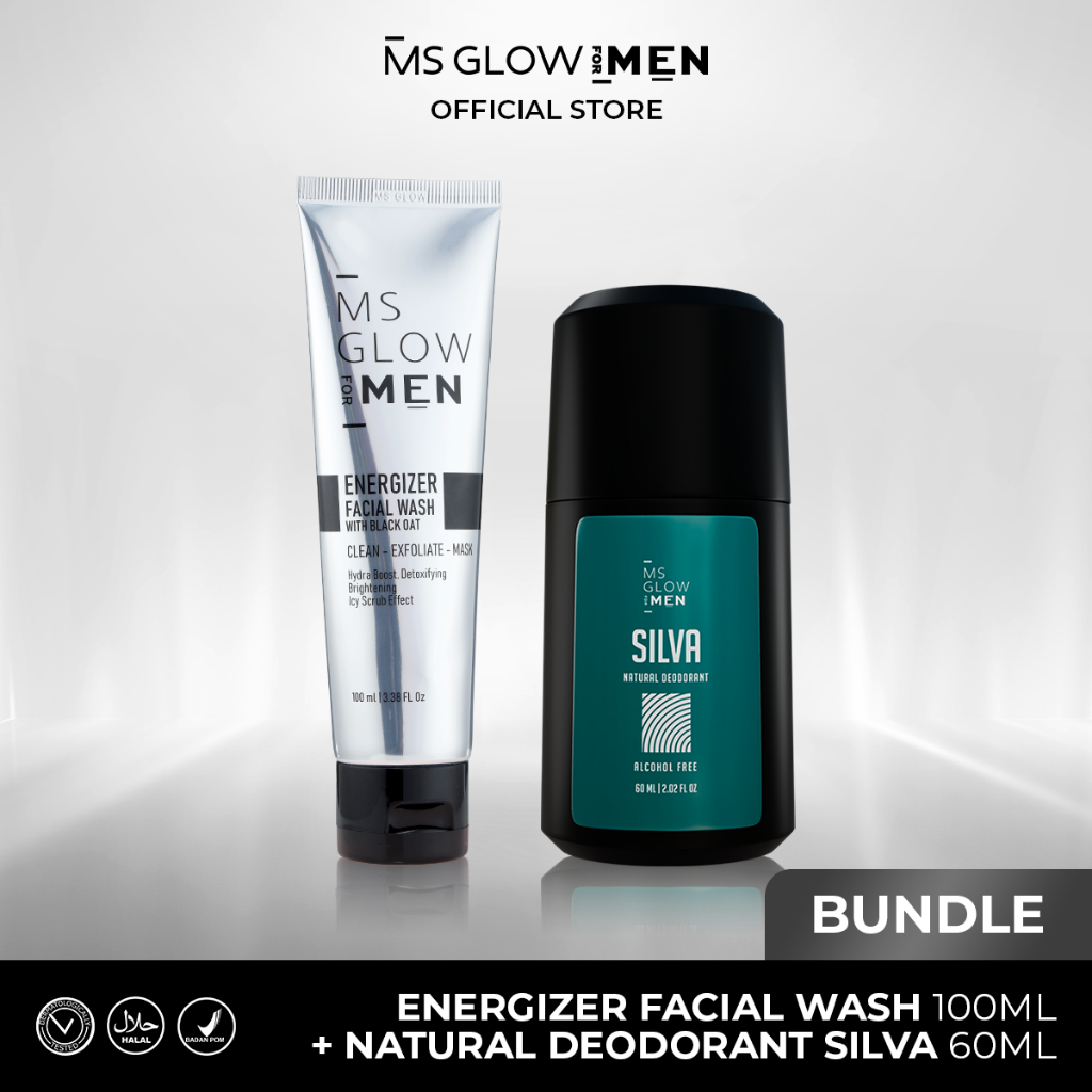 Jual MS Glow For Men - Energizer Facial Wash - 100 ml + Natural ...