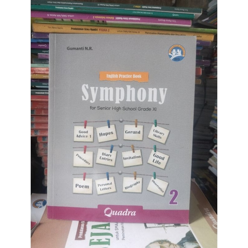 Jual buku bahasa Inggris English practise book symphony kelas 11/XI/2 sma/ma quadra revisi ...