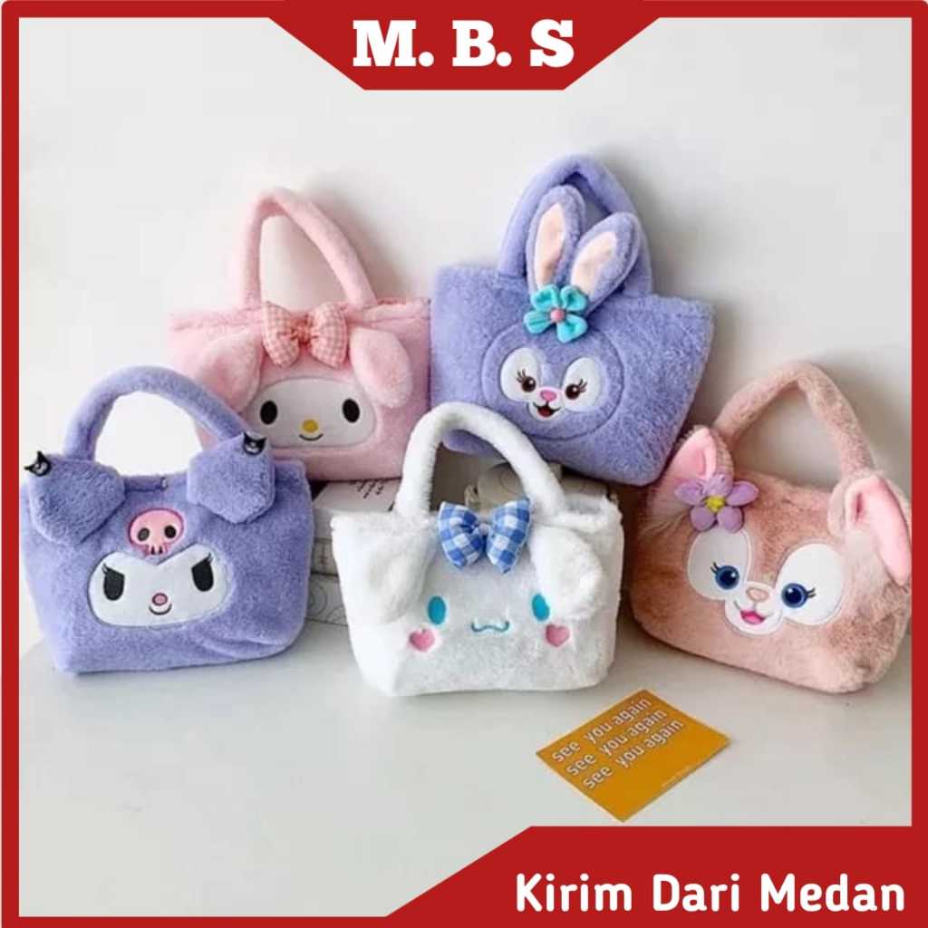 Jual Tas bulu lucu melody kitty cinamorol/ Shoulder tote bag sanrio ...