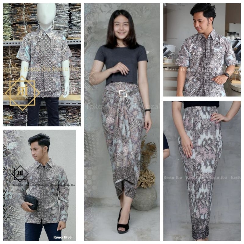 Jual BATIK SARIMBIT KELUARGA KEMEJA BATIK DAN ROK LILIT COUPLE BATIK ...