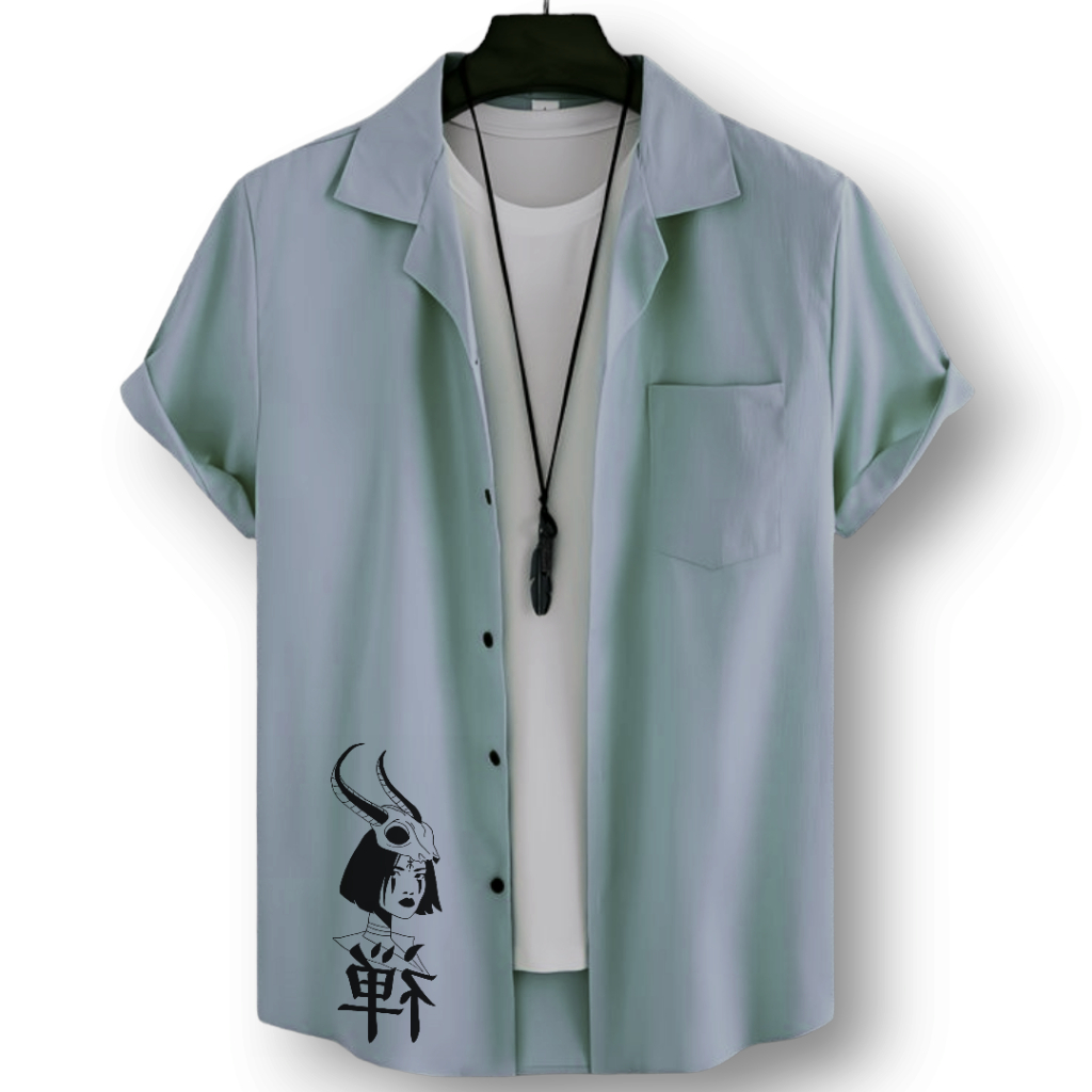 Jual Kemeja Vintage Pria Lengan Pendek Kemeja Polos Pria Dengan Motif ...